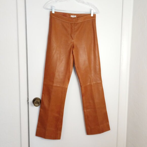 Cache | Pants & Jumpsuits | Cache Whiskey Brown Genuine Leather Pants ...